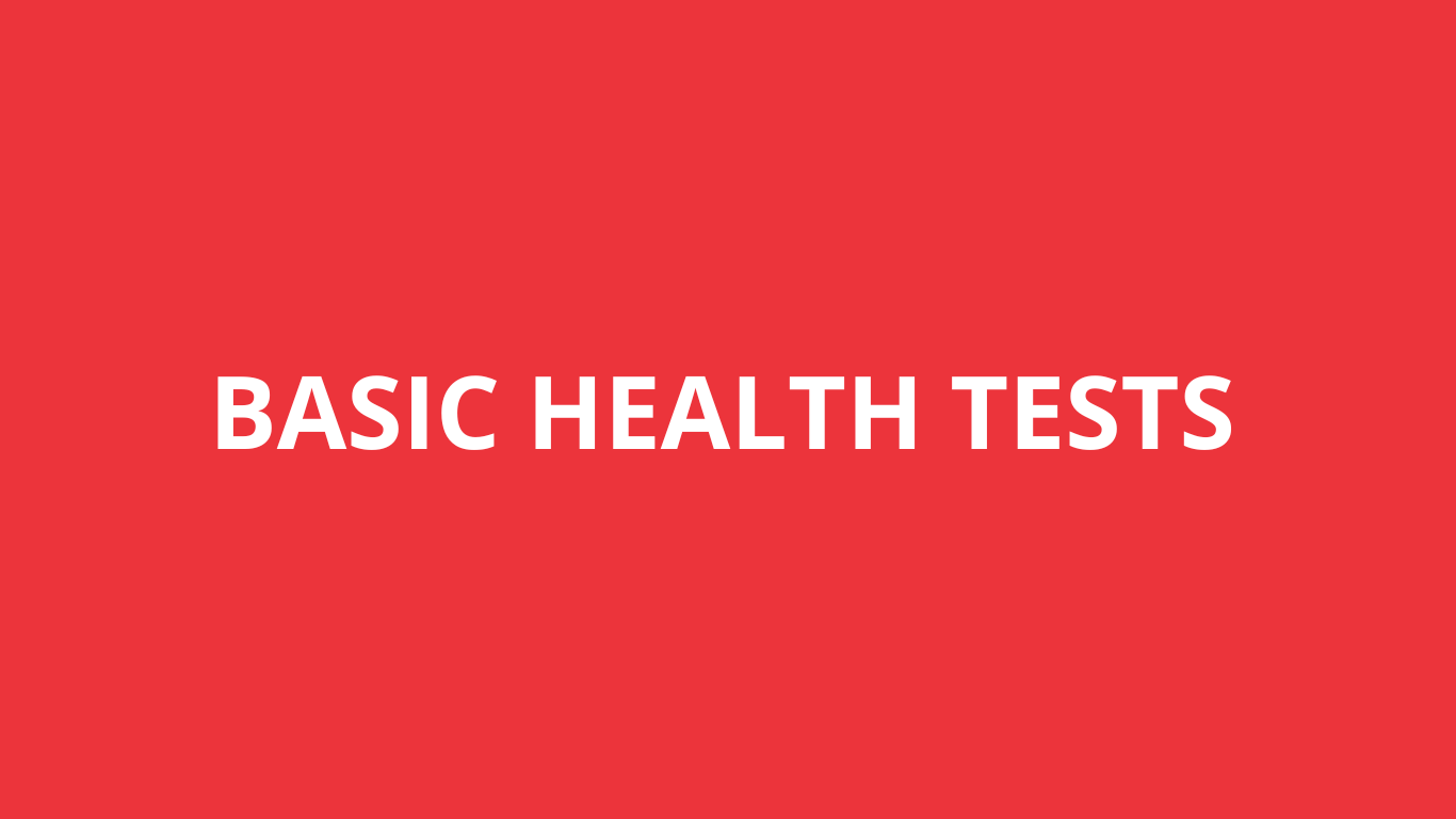 Basic Health Tests – Find My Doctor